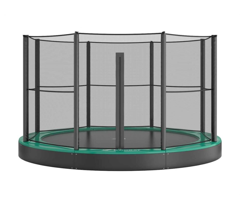 14ft Round In-ground Trampoline Enclosure | Akrobat USA
