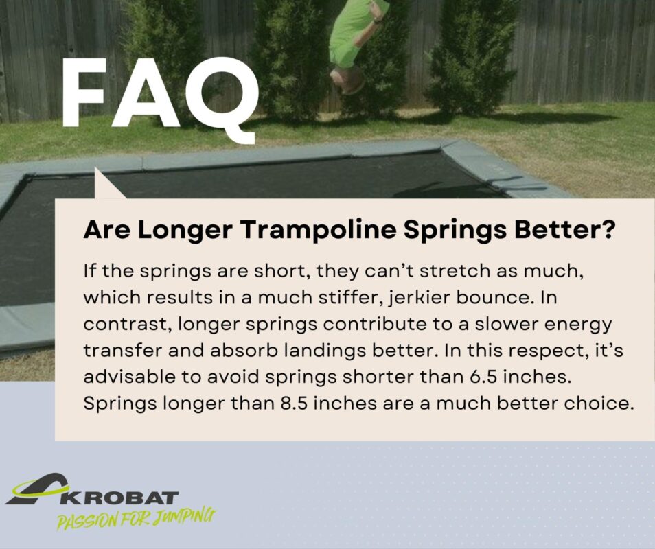 Are Longer Trampoline Springs Better? | Akrobat USA | In-ground And ...